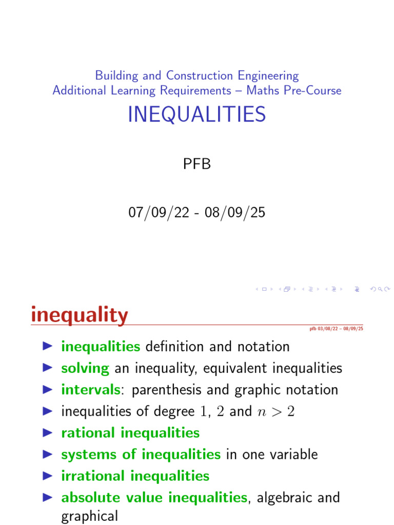 Inequalities: Concepts and Solutions Guide | PDF | Inequality ...