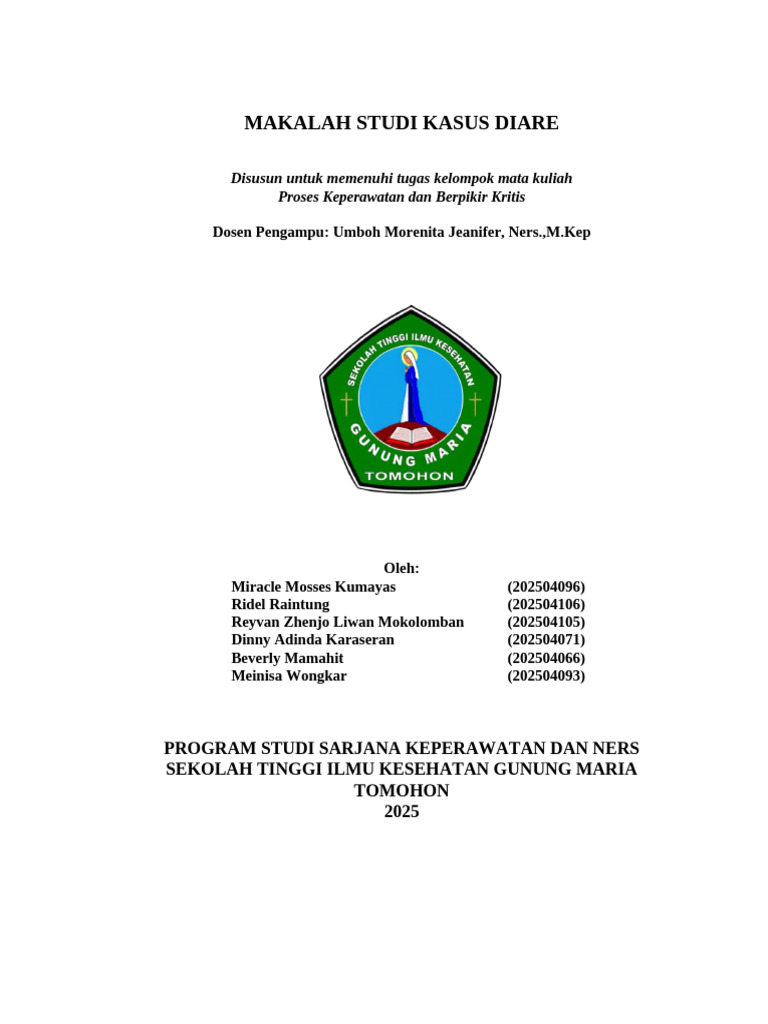 Proses Keperawatan pada Kasus Diare | PDF