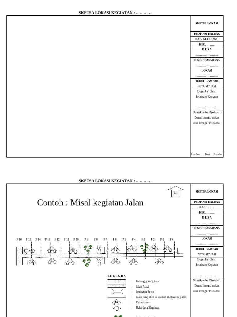 Form Sketsa Lokasi Kegiatan | PDF