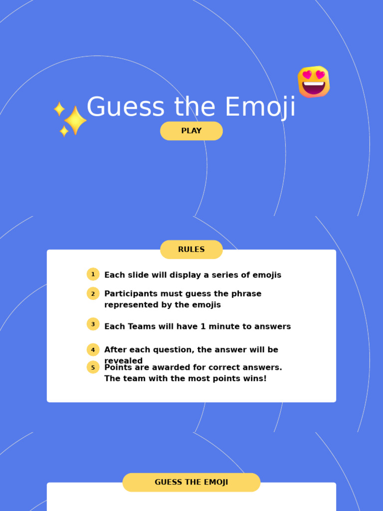 Emoji Guessing Game Rules | PDF