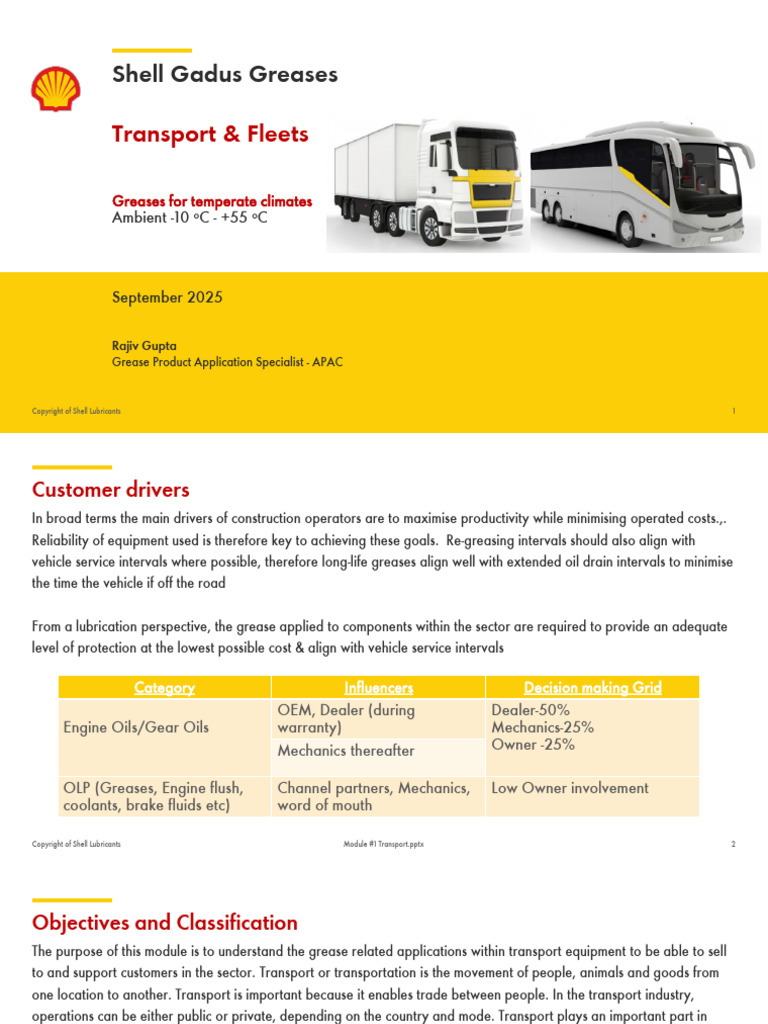 Grease in Transport Webcast Pack-Sep'25 | PDF | Bearing (Mechanical ...