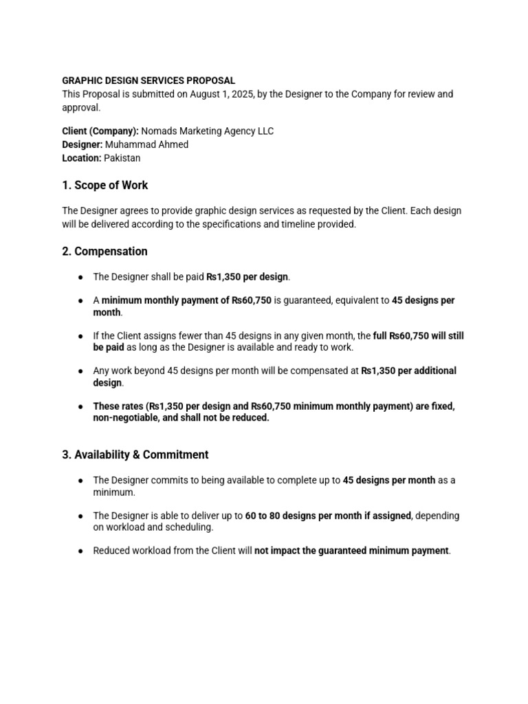 Graphic Design Services Proposal | PDF