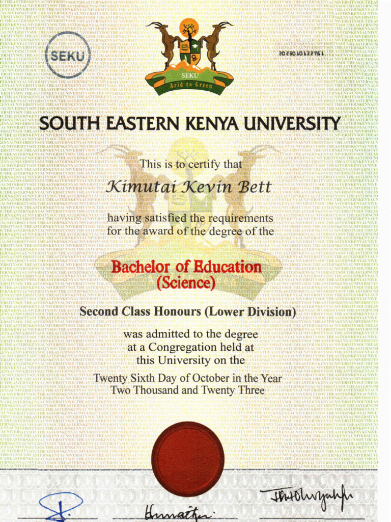 Degree Cert | PDF