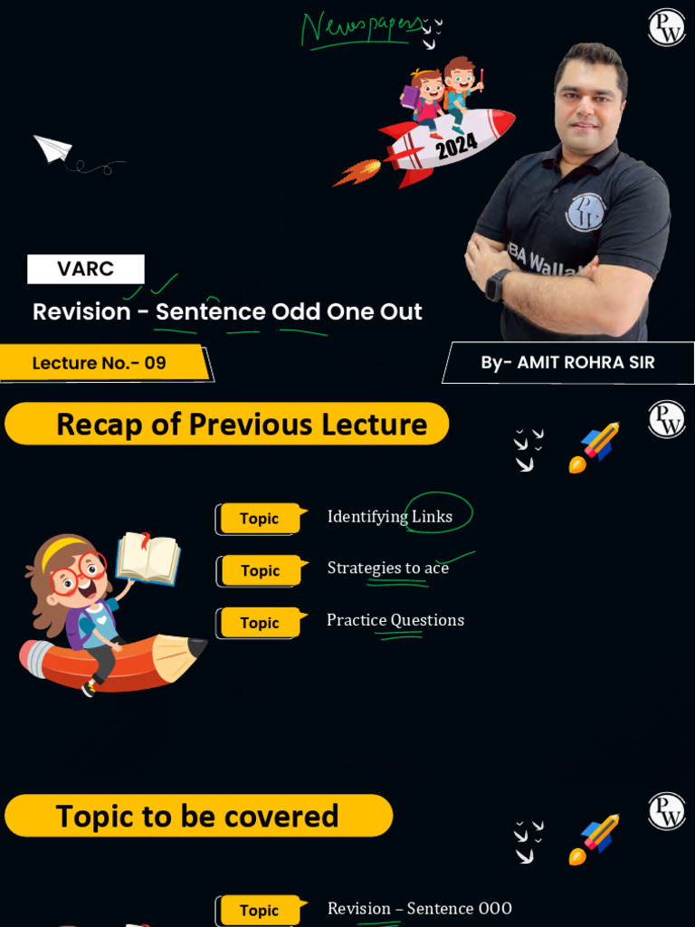 CAT 2024 VARC 09 Class Notes MBA Pioneer 2024 Batchmba Pioneer 2024 ...
