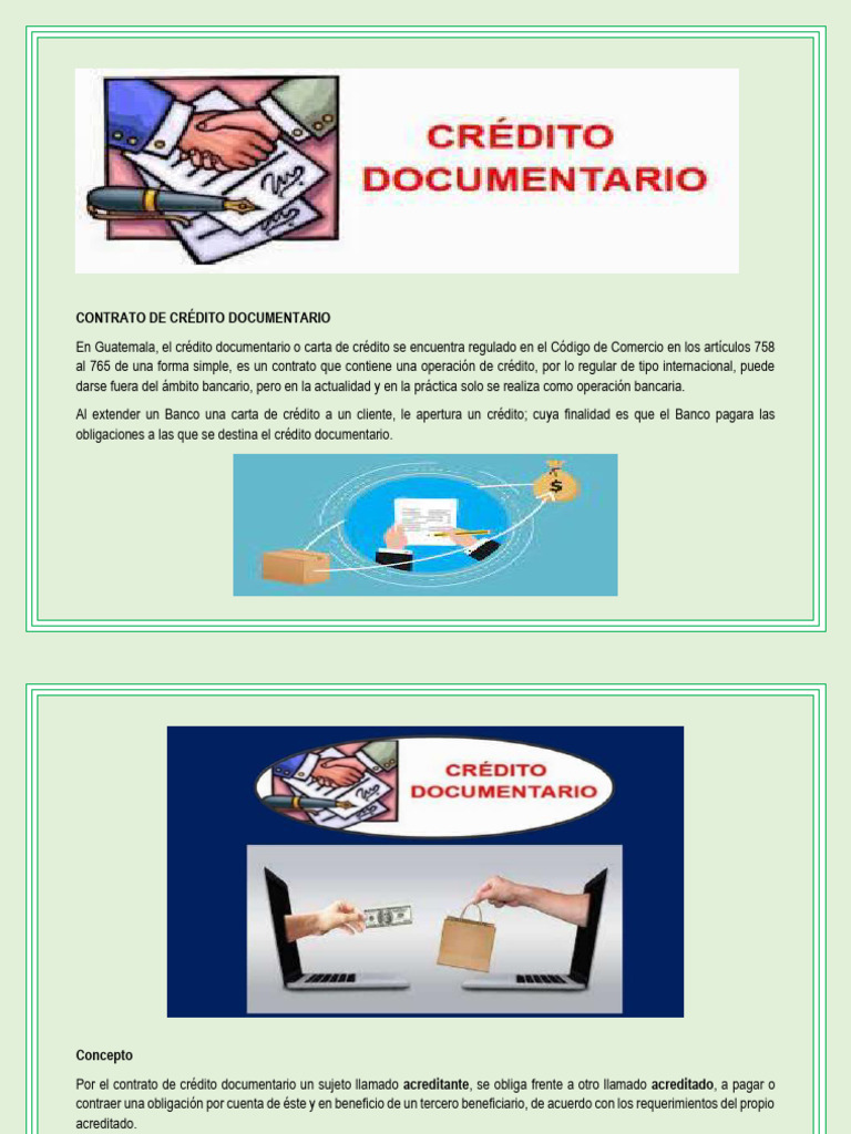 Contrato de Crédito Documentario en Guatemala | PDF | Carta de crédito ...