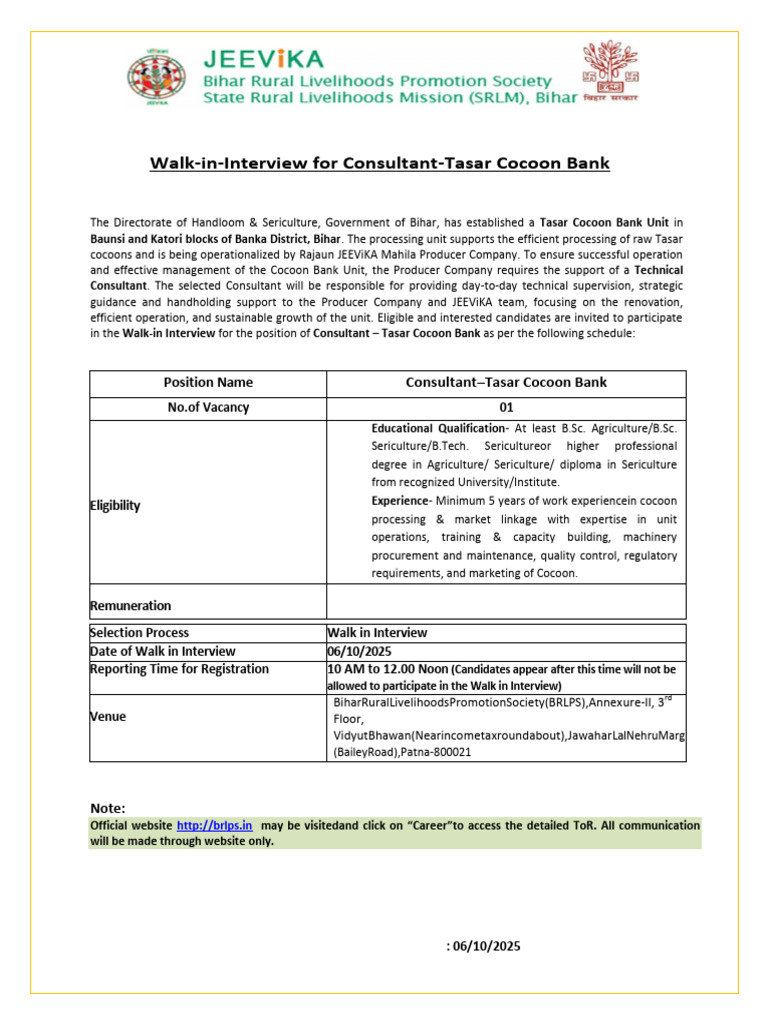 Advertisement For Tasar Cocoon Bank Consultant | PDF | Justice | Crime ...