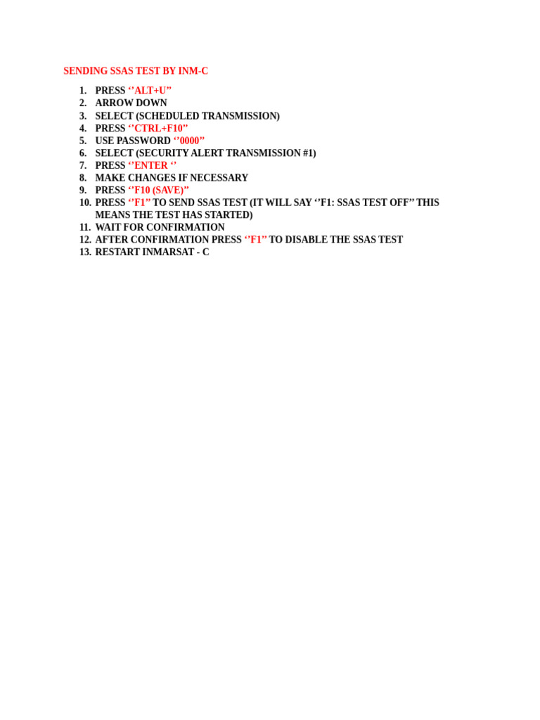 Sending Ssas Test by Inm-C | PDF