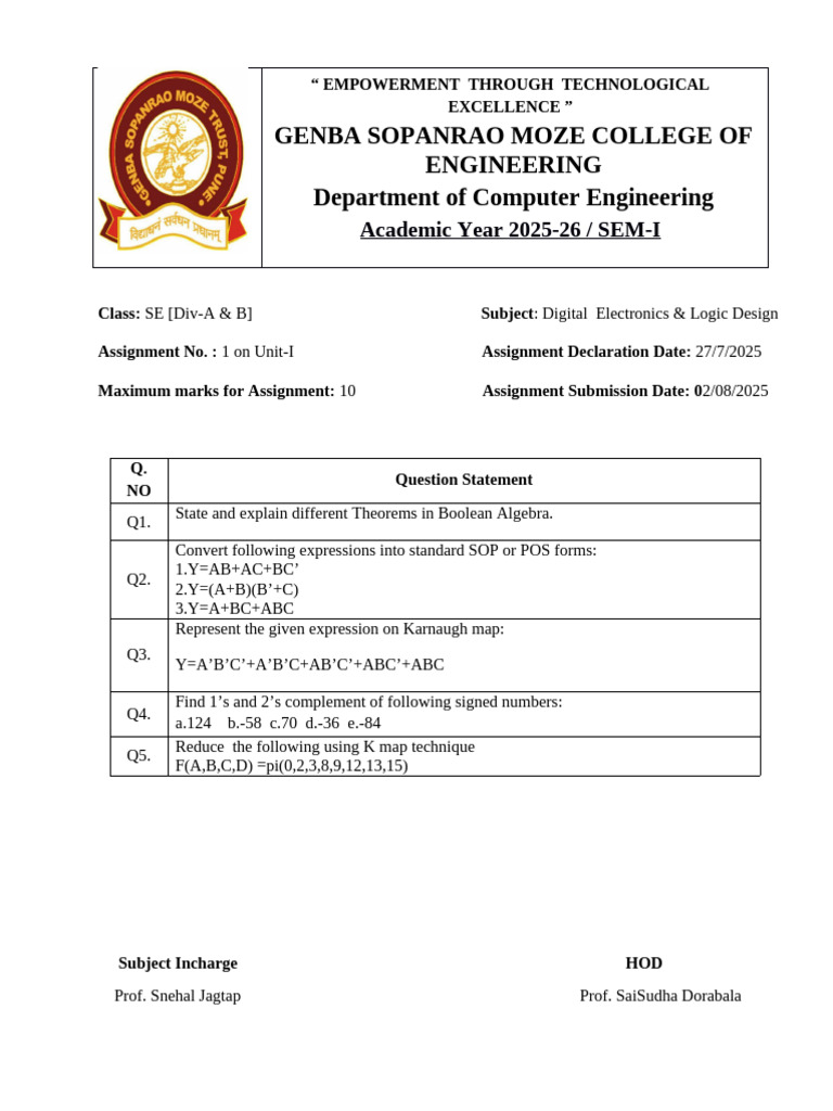 Deld Unit 1 Assign | PDF