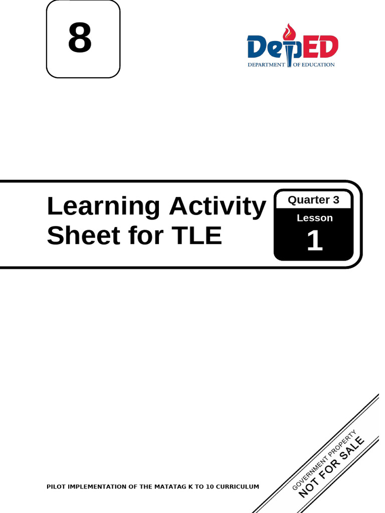 Q3 - LAS - TLE 8 - Lesson 1 - Week 1 | PDF