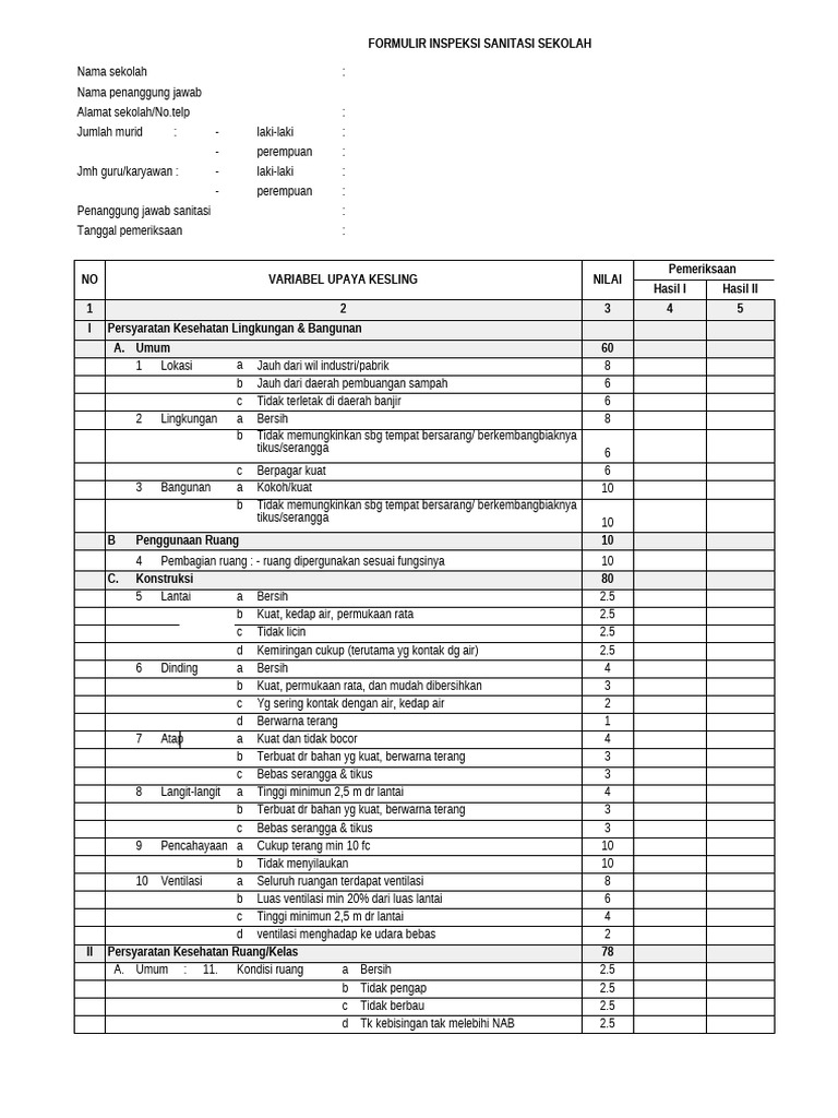 Form Tfu Sekolah | PDF