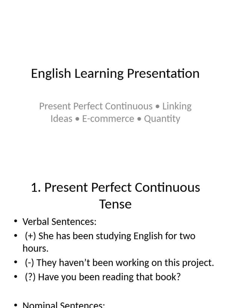 English Learning Presentation | PDF