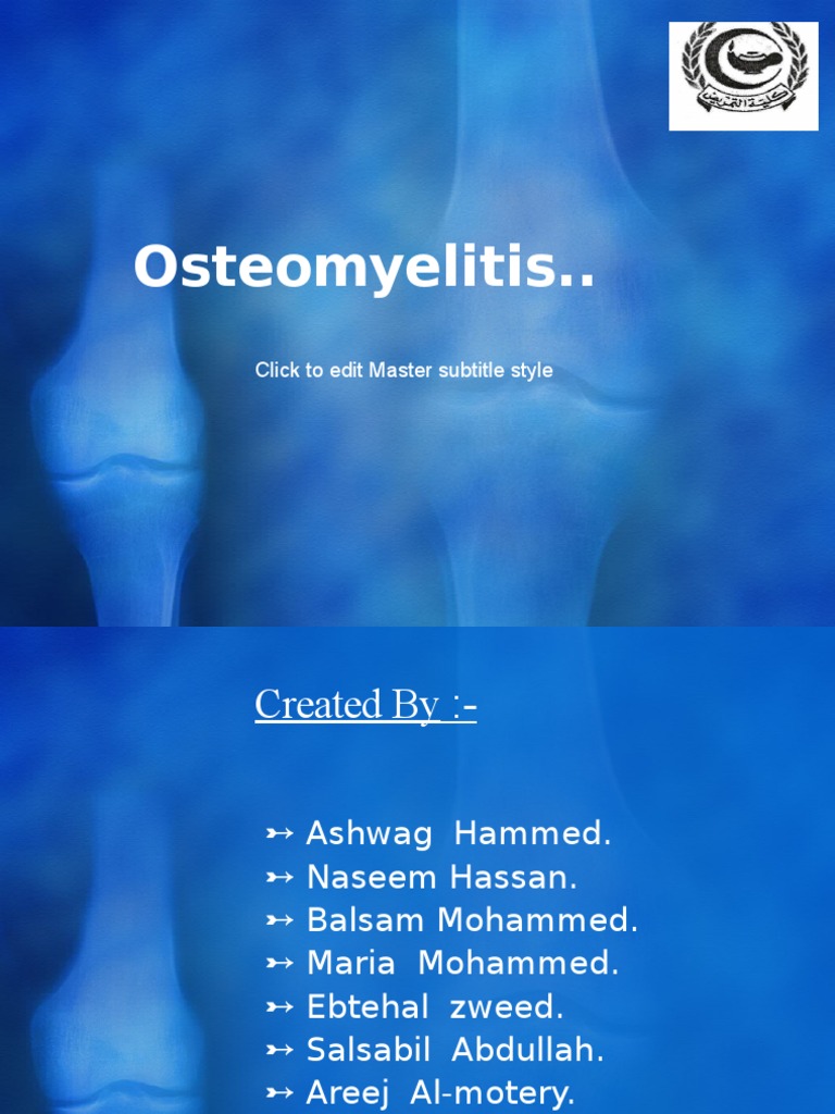 Osteomyelitis Overview and Management | PDF | Bone | Infection