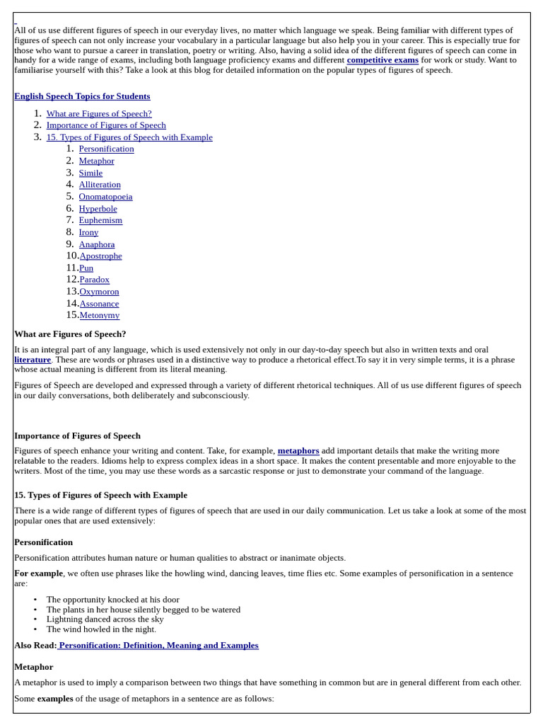 Understanding Figures of Speech | PDF | Metaphor