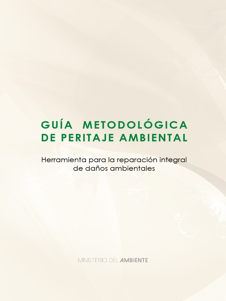 Guía Metodológica de Peritaje Ambiental | PDF | Entorno natural | Ley ...