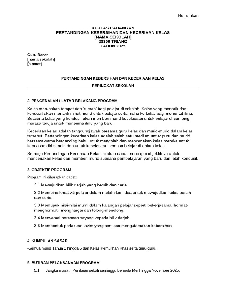 Kertas Kerja Pertandingan Keceriaan | PDF