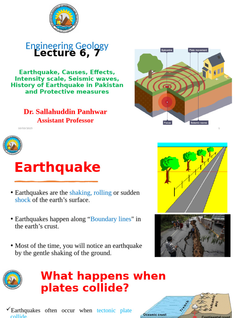 Geology Lecture 6 & 7 | PDF | Earthquakes | Earthquake Engineering