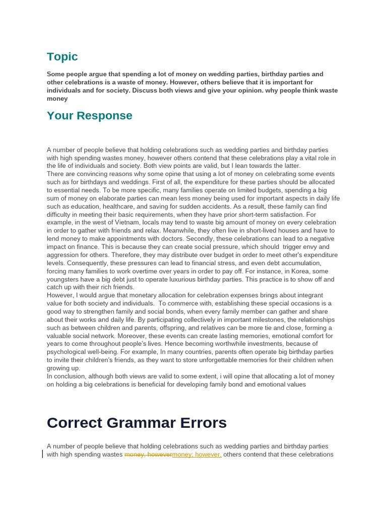Date 2025-08-26 Time 02 01 IELTS Writing Task 2 Score 7 LexiBot | PDF | Expense | Debt
