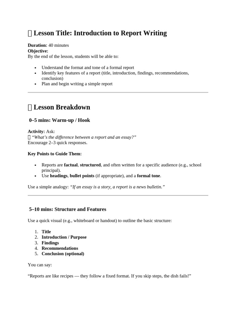 Report Writing Essentials for Students | PDF