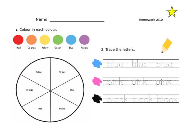 2.10 Colours Homework | PDF
