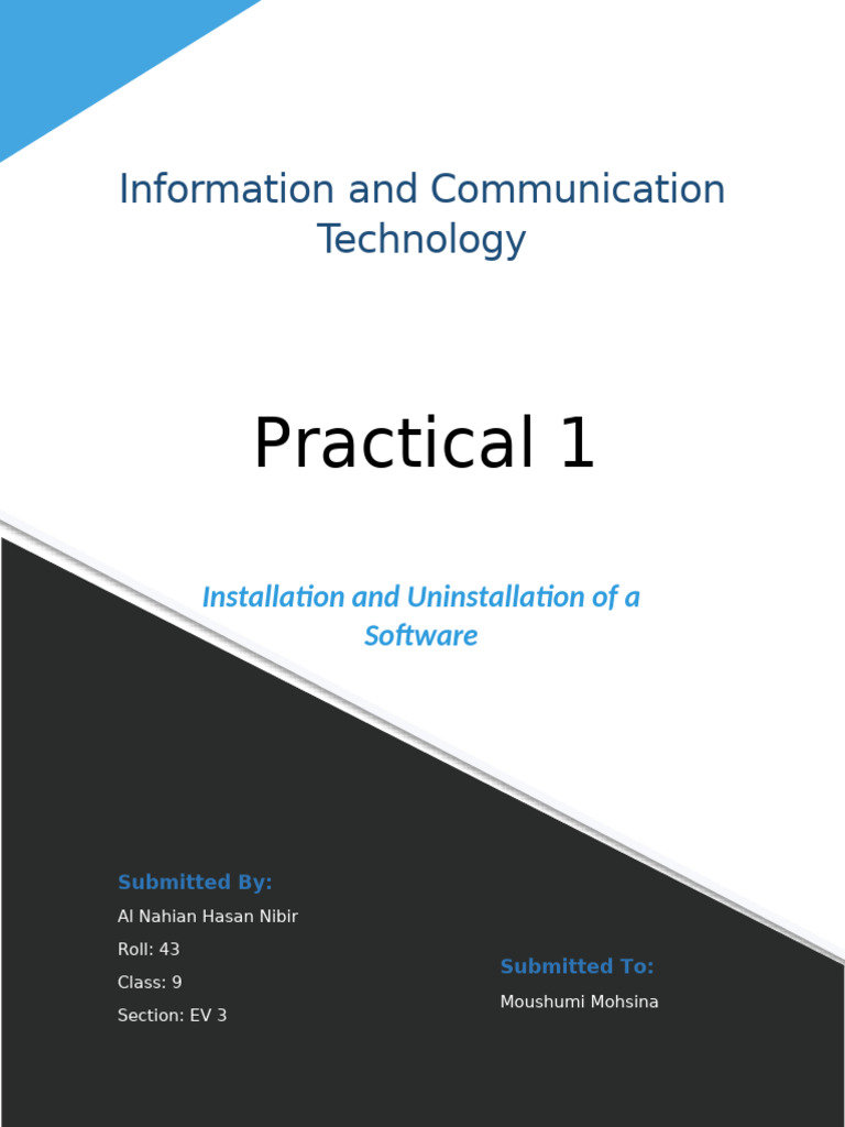 Practical 1: Information and Communication Technology | PDF
