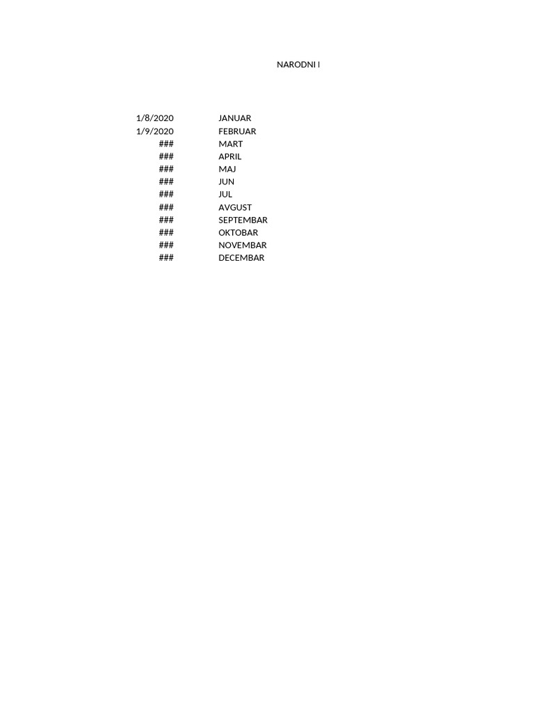 Narodni Kalendar | PDF