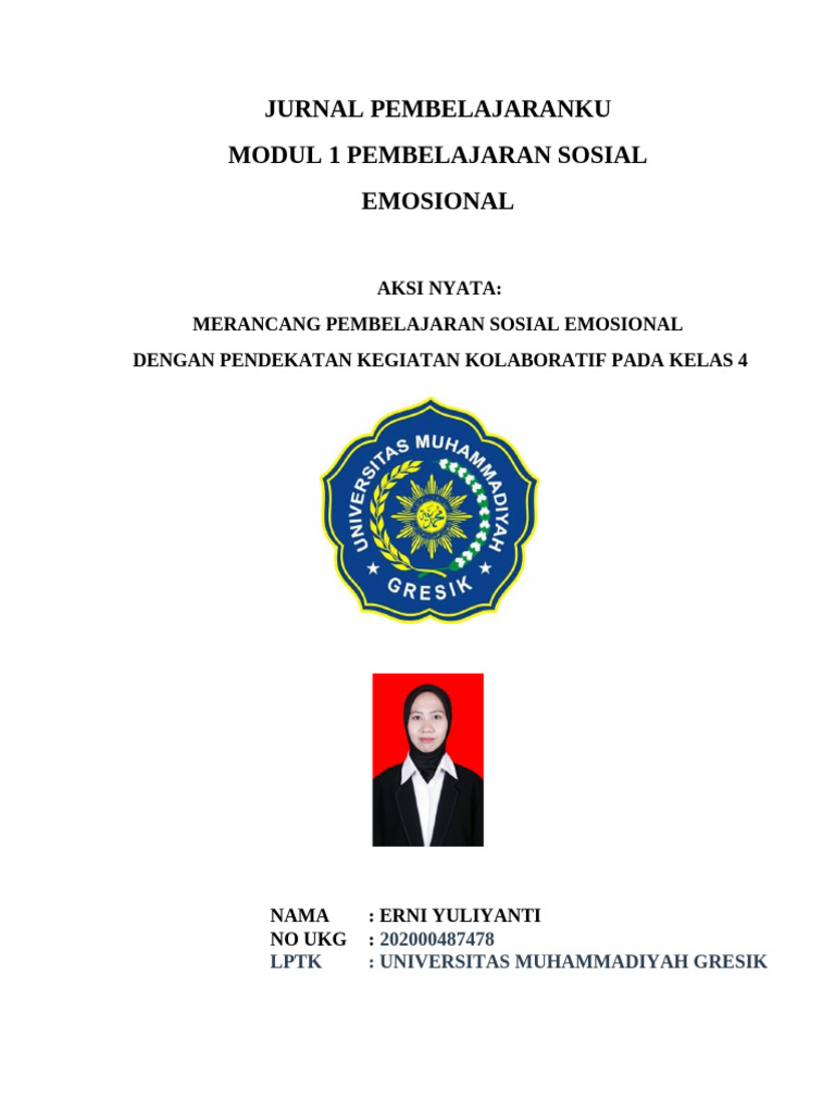 Jurnal Pembelajaranku Modul 1 Pembelajaran Sosial Emosional | PDF