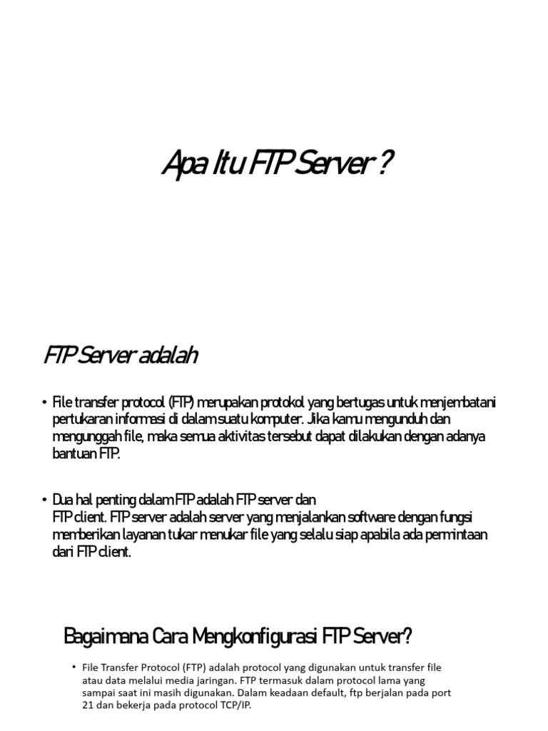 Apa Itu FTP Server PDF | PDF