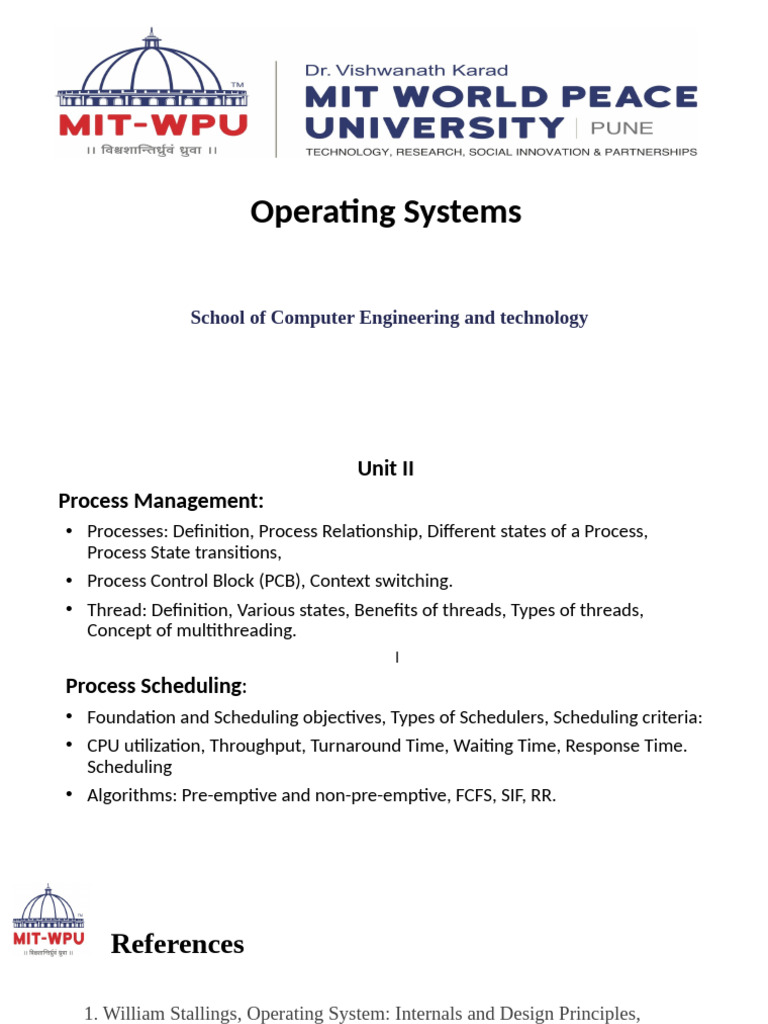 Unit 2 - Process - Management | PDF | Thread (Computing) | Scheduling (Computing)