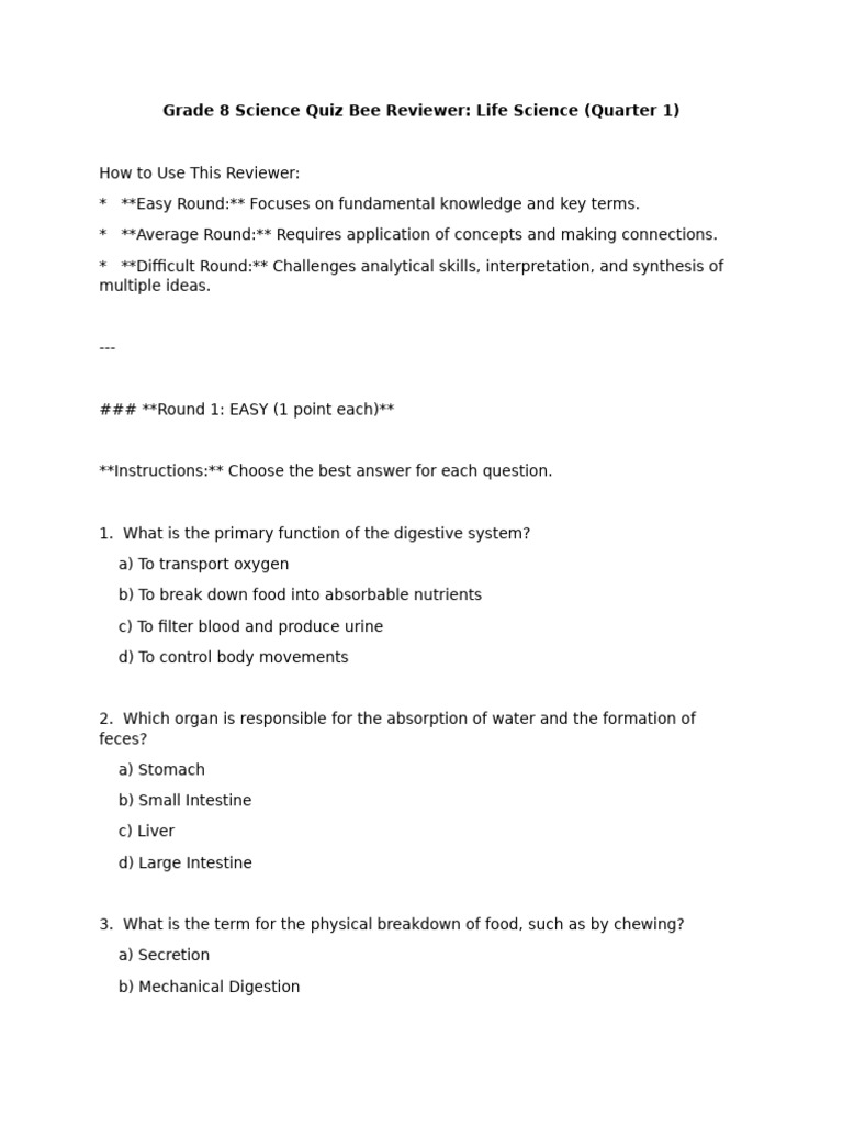 Grade 8 Science Quiz Bee Reviewer | PDF | Cell (Biology) | Genotype