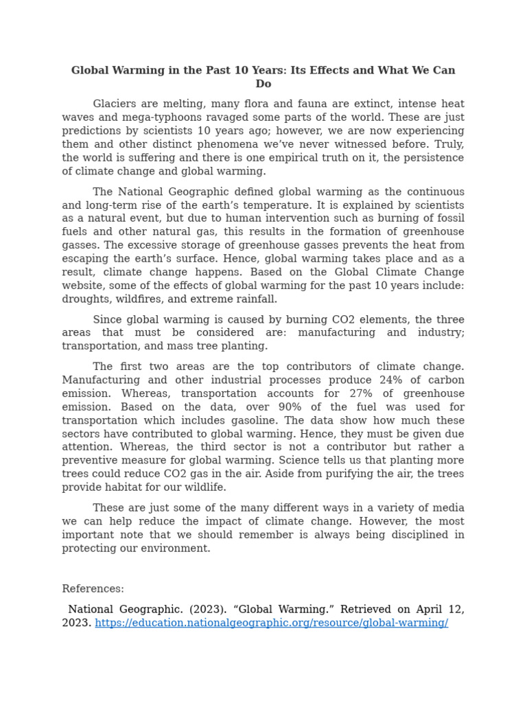 Science Climate Change Gregorio | PDF