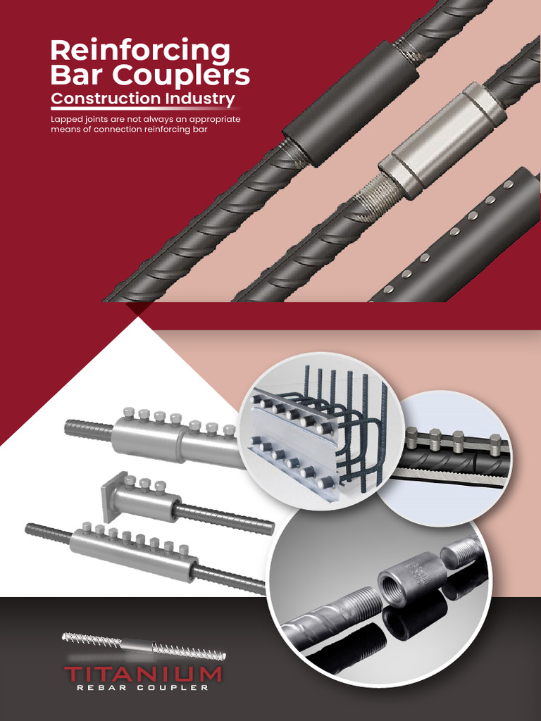 Reinforcing Bar Couplers Guide | PDF | Screw | Welding
