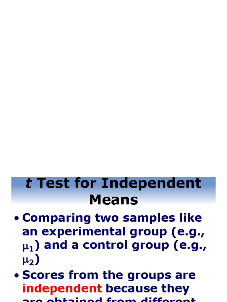 8 Independent T Test | PDF | Student's T Test | Variance