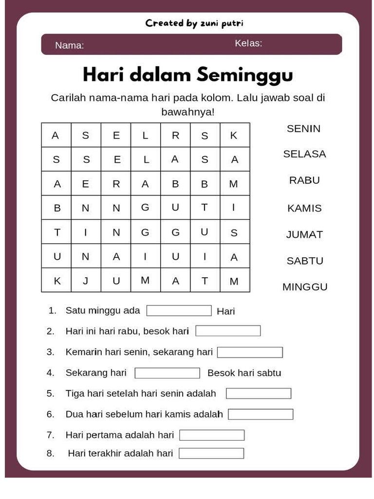 LKPD Untuk TK B SMTR 2 | PDF