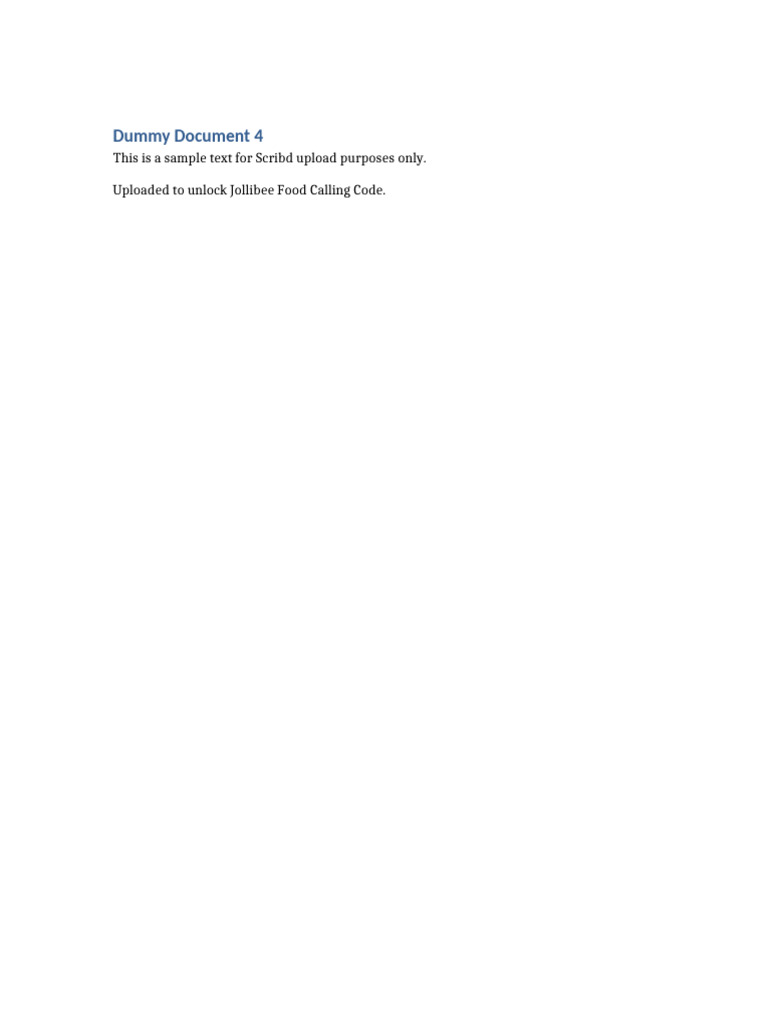 Dummy Doc 4 | PDF