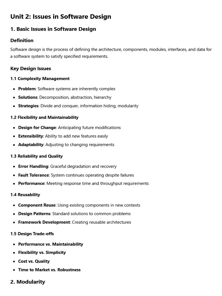 Software Design Issues and Principles | PDF | Computer Engineering ...