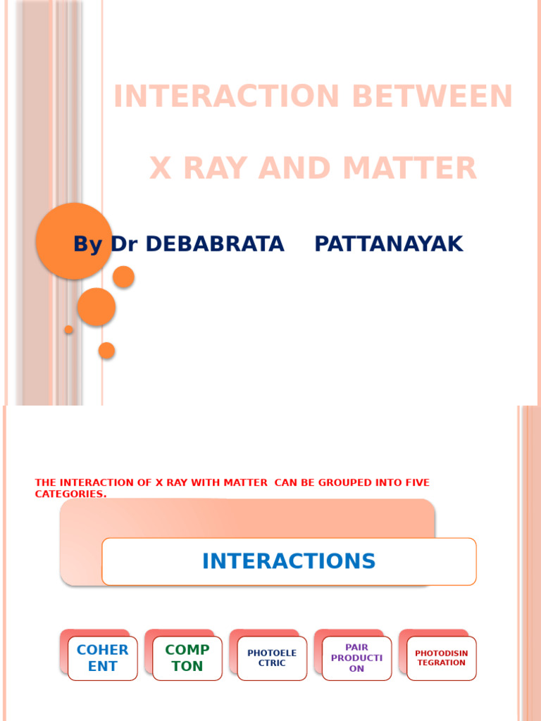 X-Ray Interaction with Matter Explained | PDF | X Ray | Radiation
