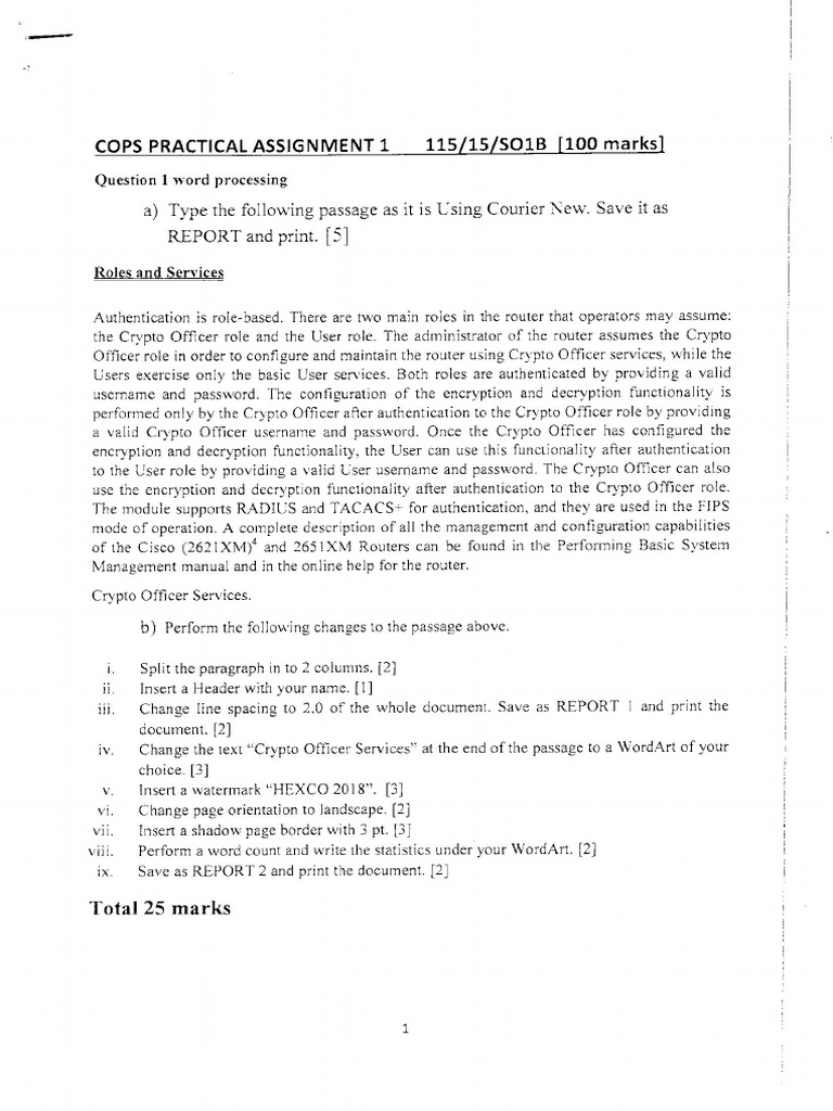 Hexco Course Work 2018 | PDF