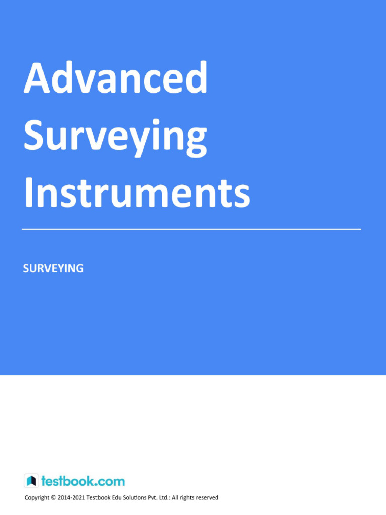 Advanced Surveying Instruments - Study Notes | PDF