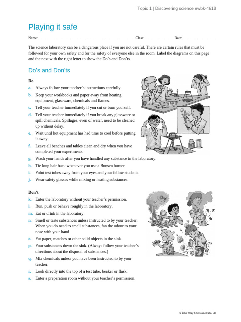 Science Lab Safety Guidelines | PDF