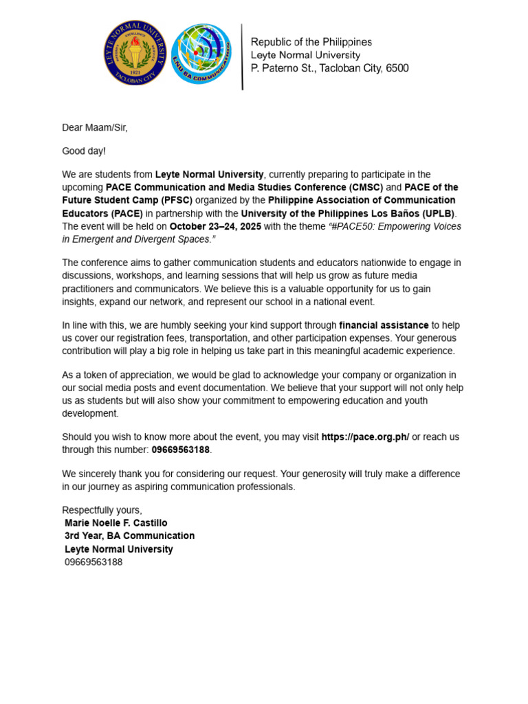 Solicitation Letter | PDF