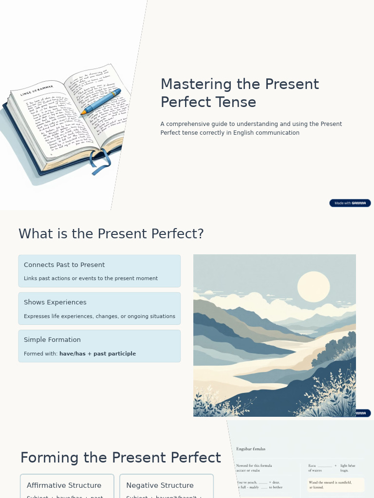 Mastering The Present Perfect Tense | PDF | Perfect (Grammar ...