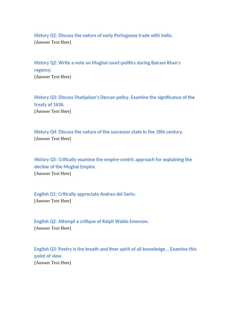 Combined All Subjects Answers | PDF