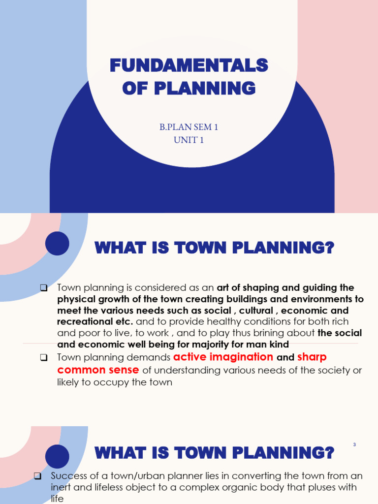 Fundamentals of Town Planning Overview | PDF | Urban Planning | Traffic