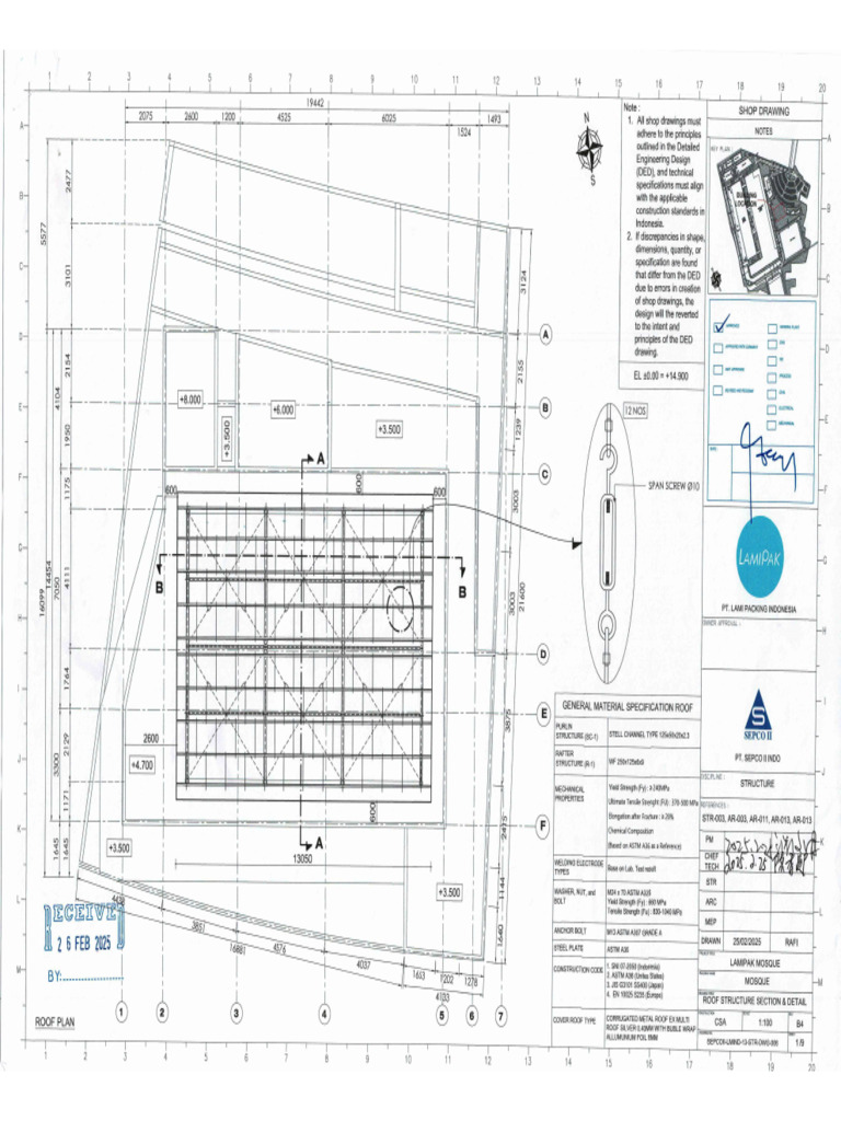 Sepcoii-lmind-13-Str-dwg-006 Roof Structure Section & Detail - Mosque ...