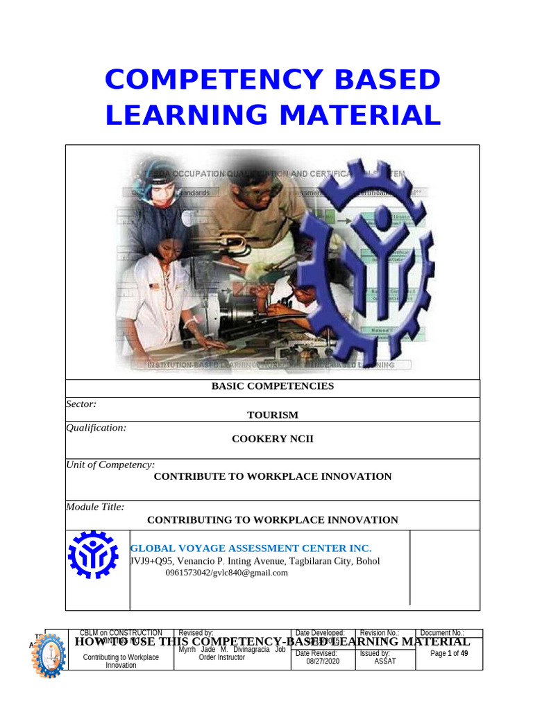 CBLM Contribute To Workplace Innovation | PDF | Empathy | Educational Assessment