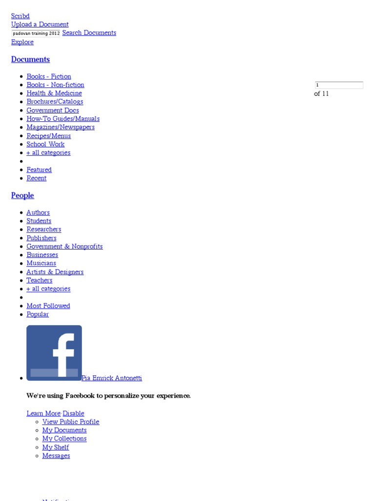 Documents: We're Using Facebook To Personalize Your Experience | PDF ...
