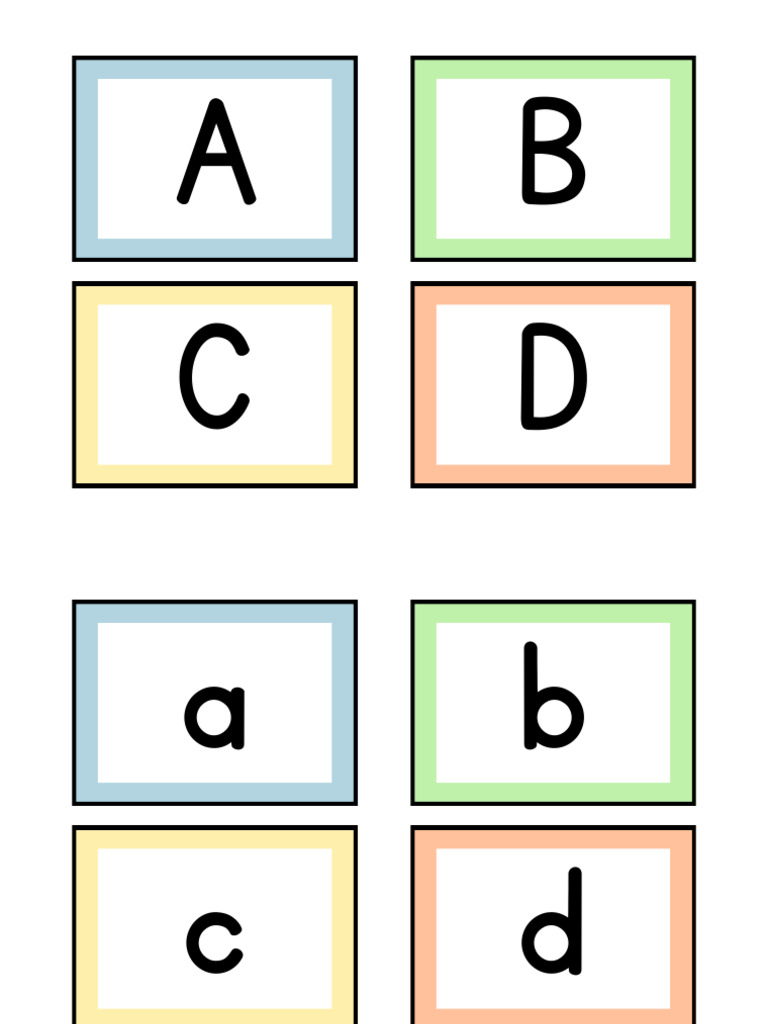 Alphabet Flashcards in Colorful Simple Style | PDF