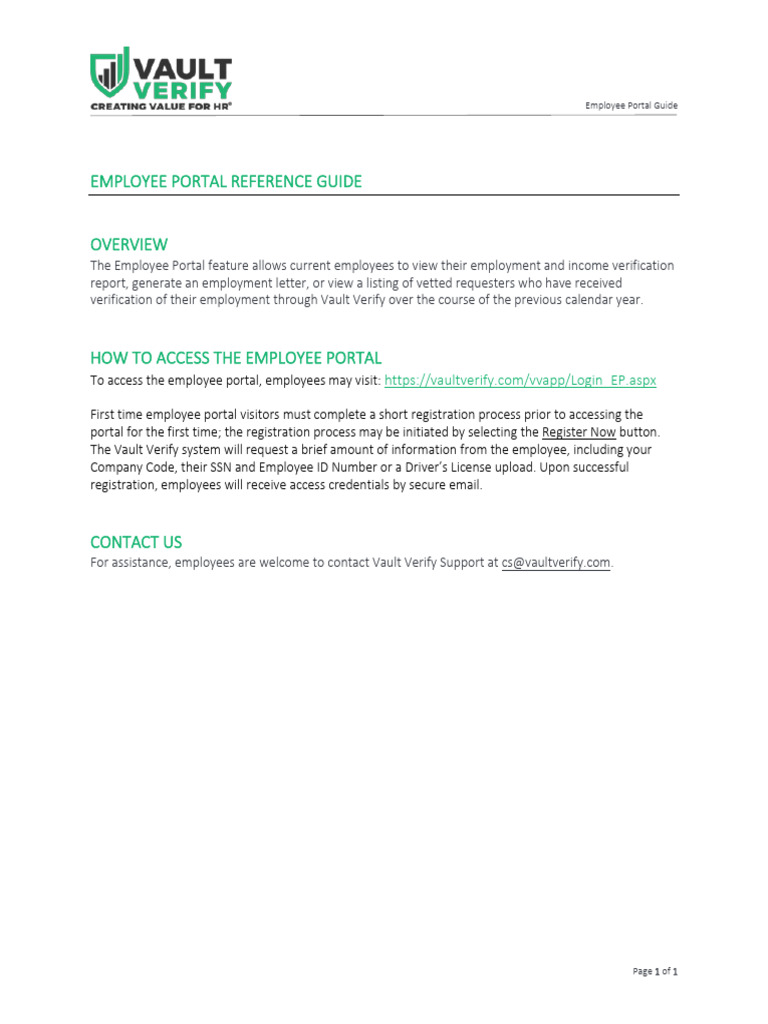Employee Portal Access Guide | PDF