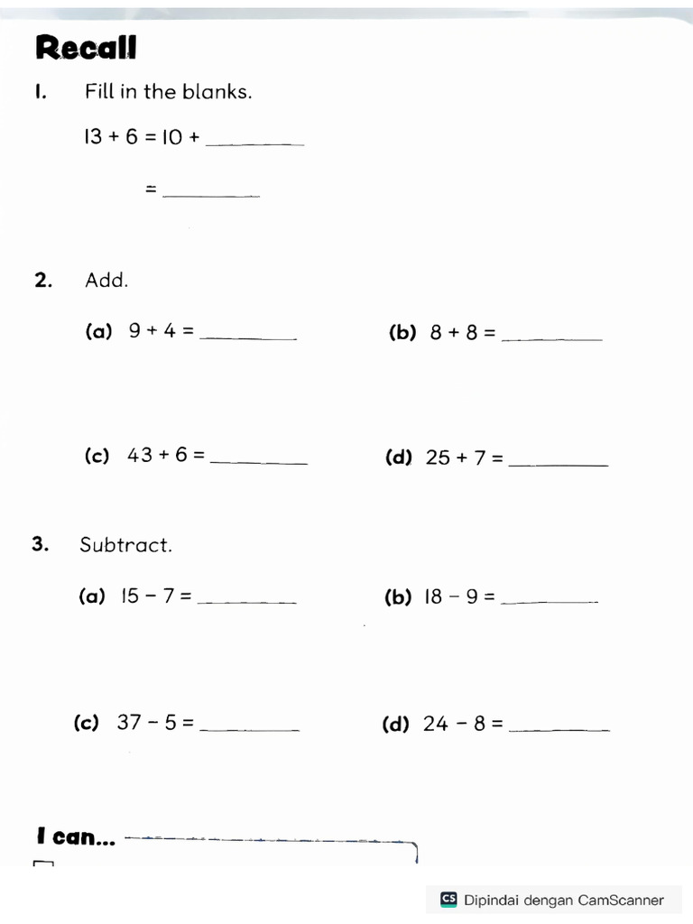 Addition Substruction Math Bab 2 Sampai Bagian G | PDF