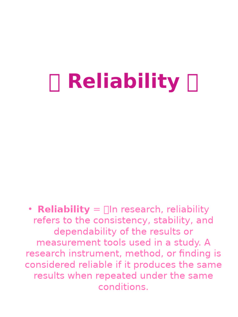 Cute Attributes of Reliability | PDF
